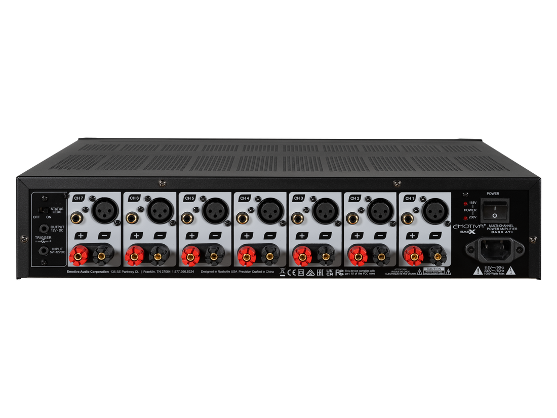 BasX A7+ Seven-Channel Power Amplifier – Emotiva Audio Corporation
