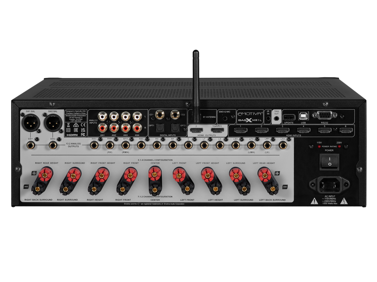 BasX MR1L 9.2 Channel Dolby Atmos® & DTS:X™ Cinema Receiver : Emotiva ...