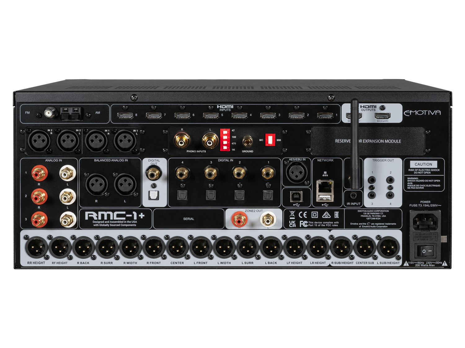 NEW | RMC-1+ 16 Channel Dolby Atmos & DTS:X Cinema Processor – Emotiva ...
