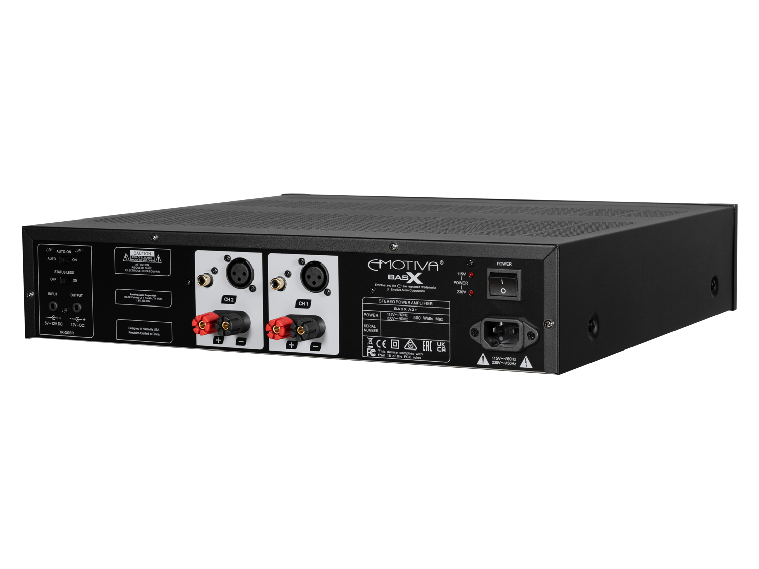 BasX A2+ Stereo Amplifier – Emotiva Audio Corporation