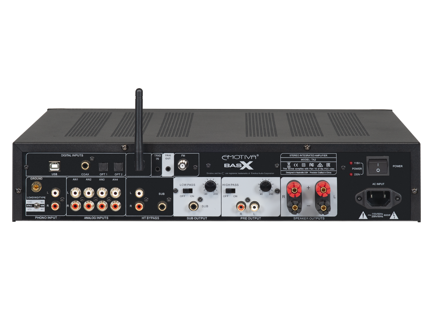 BasX TA2 Stereo Preamp/DAC/Tuner With Integrated Amplifier – Emotiva ...