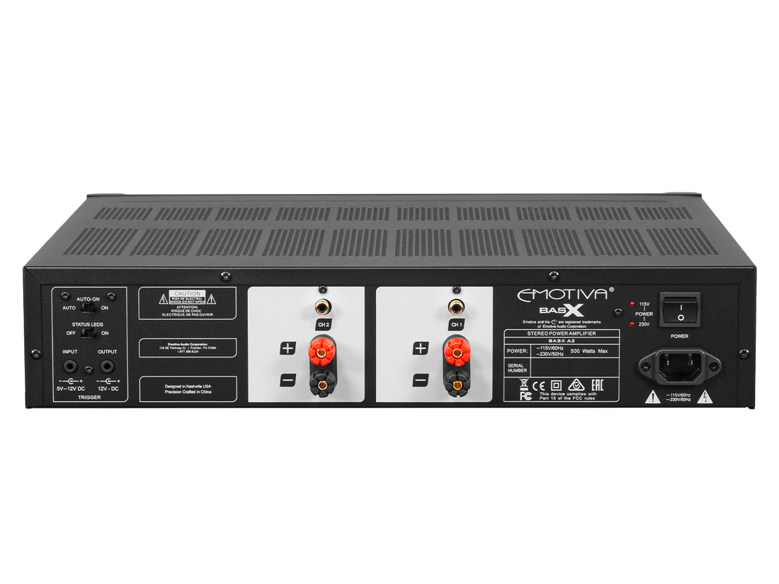 BasX A2 Stereo Amplifier : Surround Sound Amp : Emotiva – Emotiva Audio ...