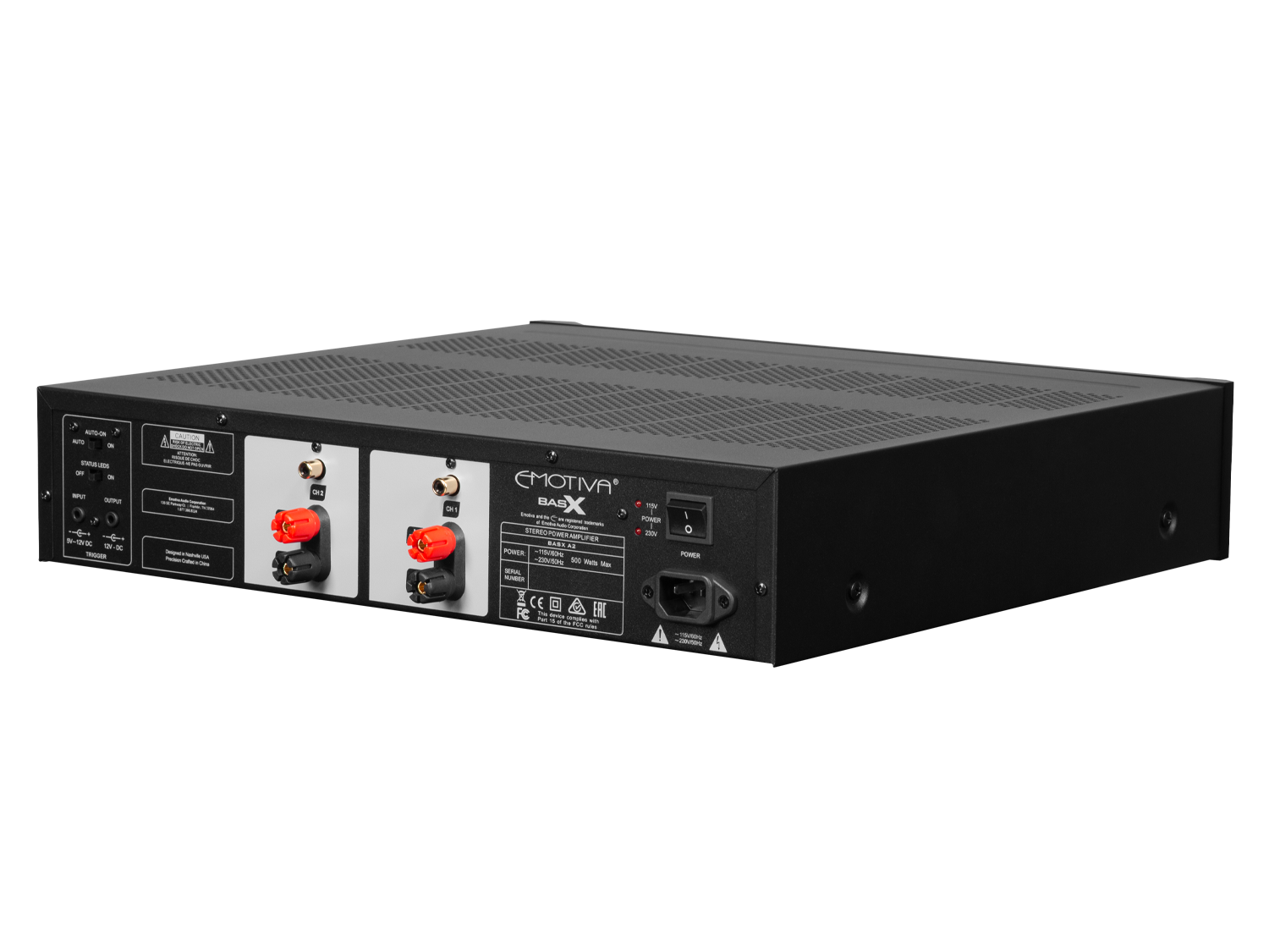 BasX A2 Stereo Amplifier : Surround Sound Amp : Emotiva – Emotiva Audio ...